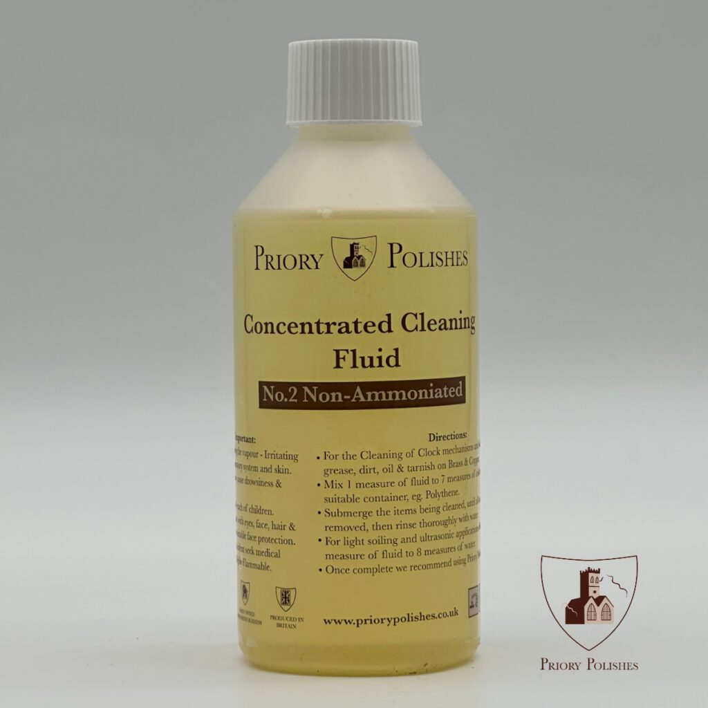 No 2 - Non Ammoniated Clock Cleaning Concentrate Solution - Priory Polishes