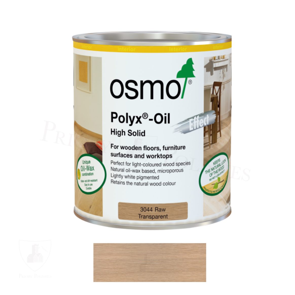Osmo Polyx Oil Effect Raw - 3044 - Transparent, Matt Wood Finish