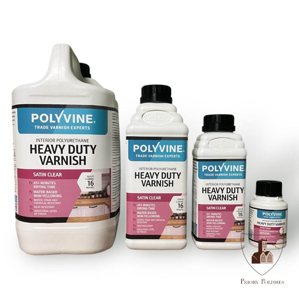 Polyvine Heavy Duty Wood Varnish - Priory Polishes